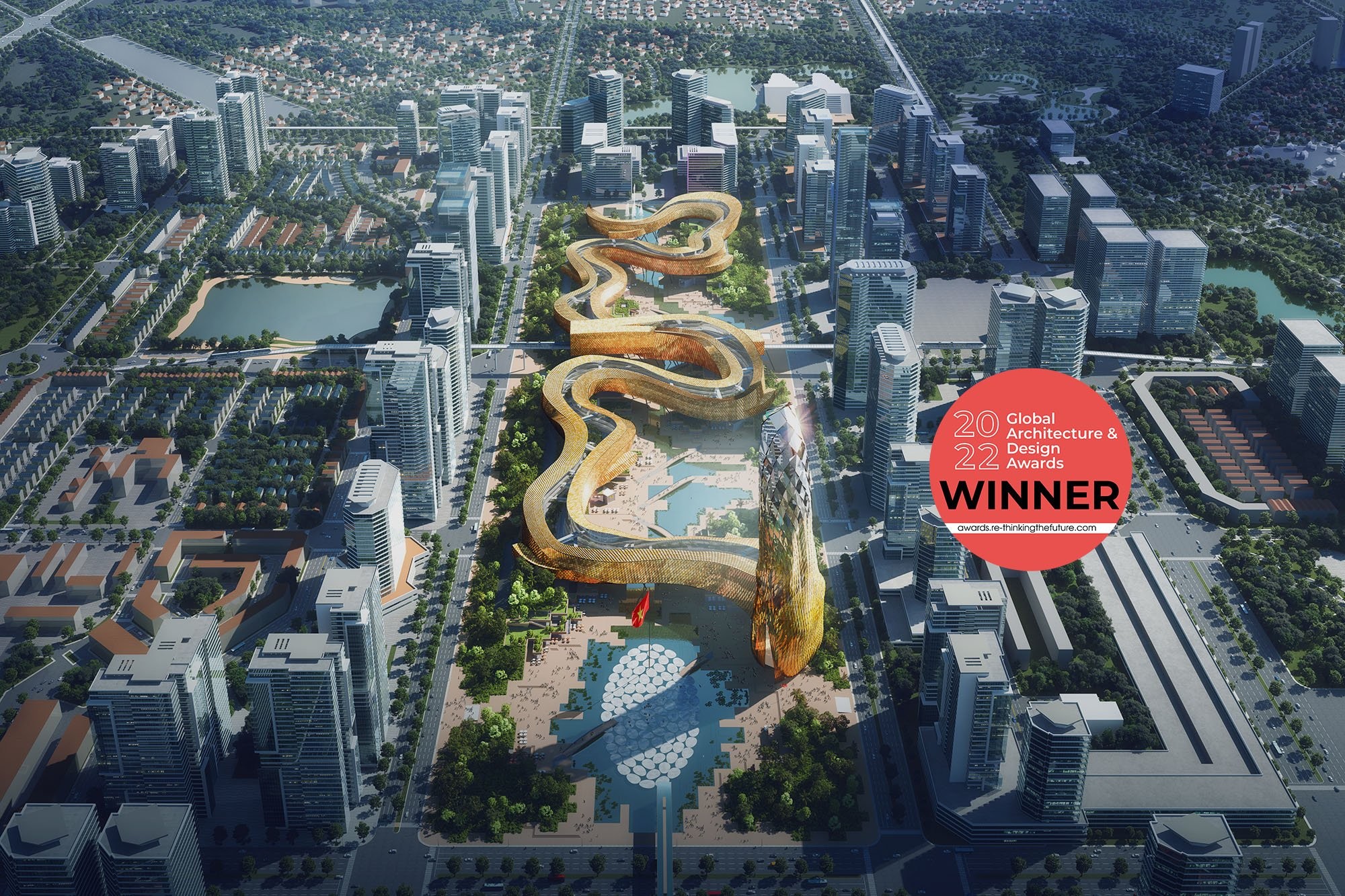 Cận cảnh thiết kế tòa Tháp rồng Hà Nội đạt giải kiến trúc toàn cầu